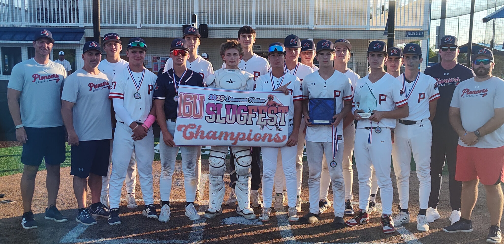 Pioneers Baseball goes unbeaten in five to claim 16U Slugfest trophy ...